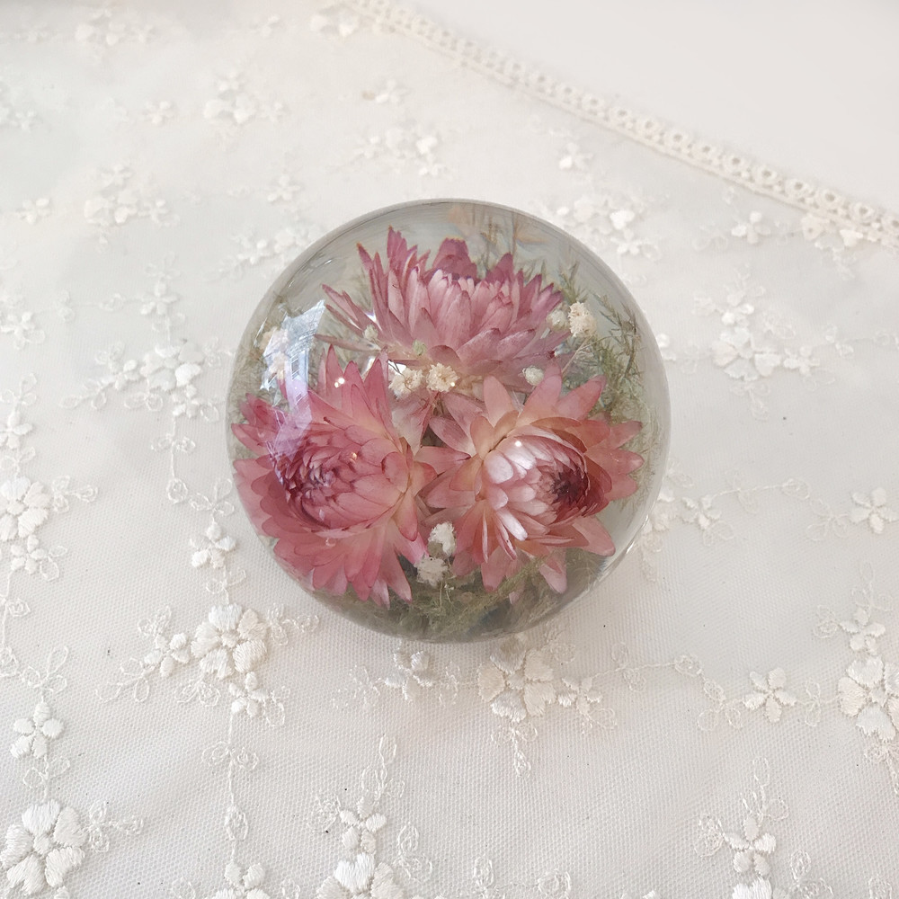 vintage flower paperweights, UK