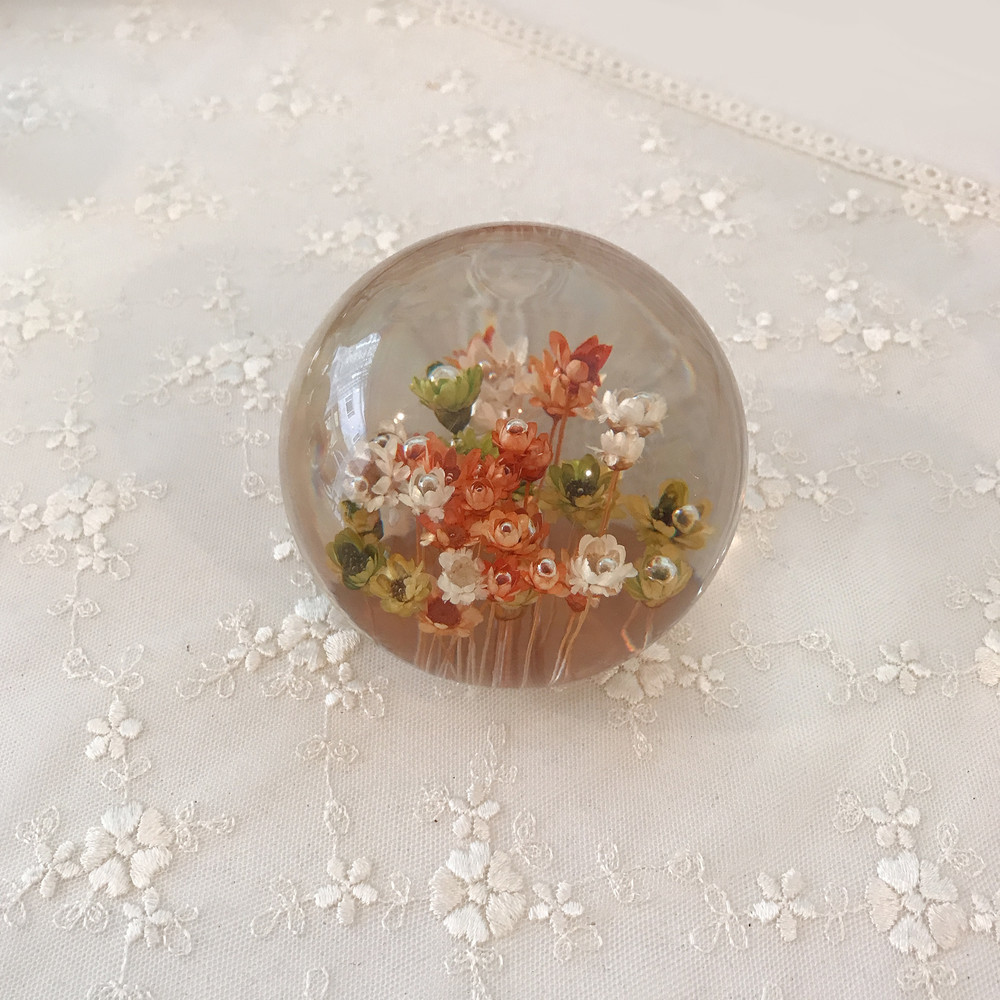 vintage flower paperweights, UK