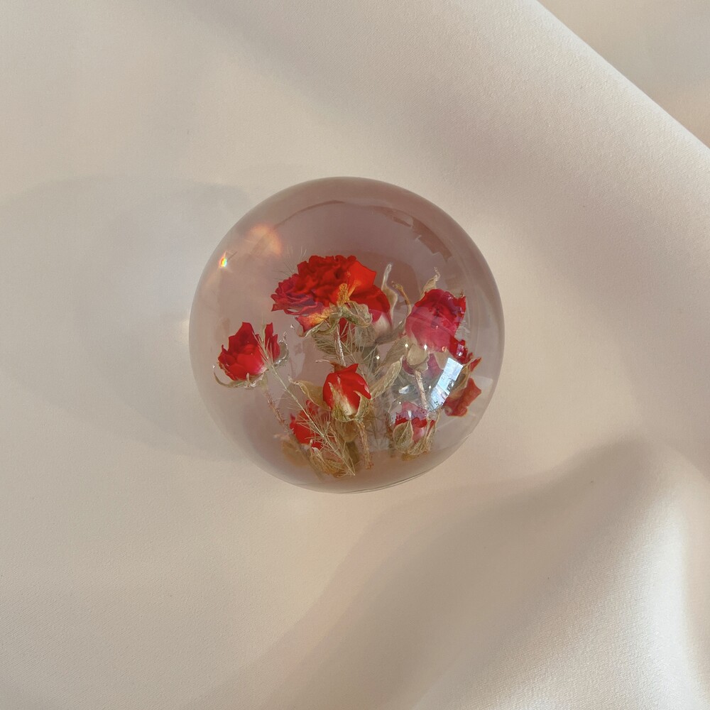 vintage flower paperweight, England