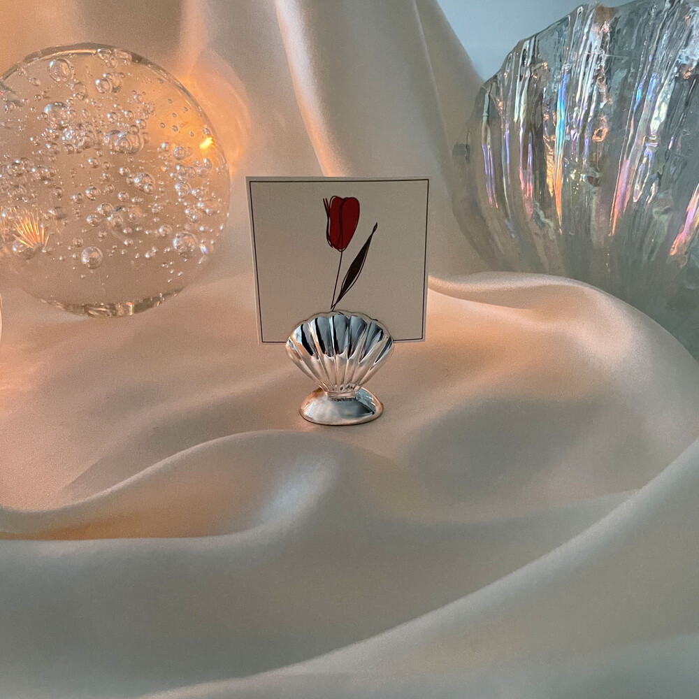 vintage clam shell card holder