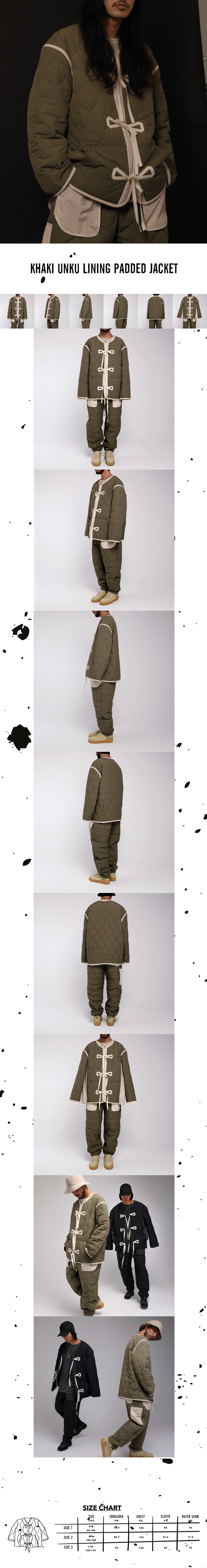 KHAKI UNKU LINING PADDED JACKET