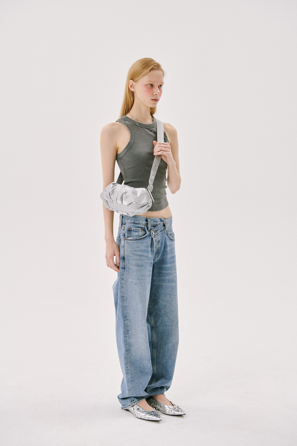 RUSTLING CROSS BAG MINI [SILVER]