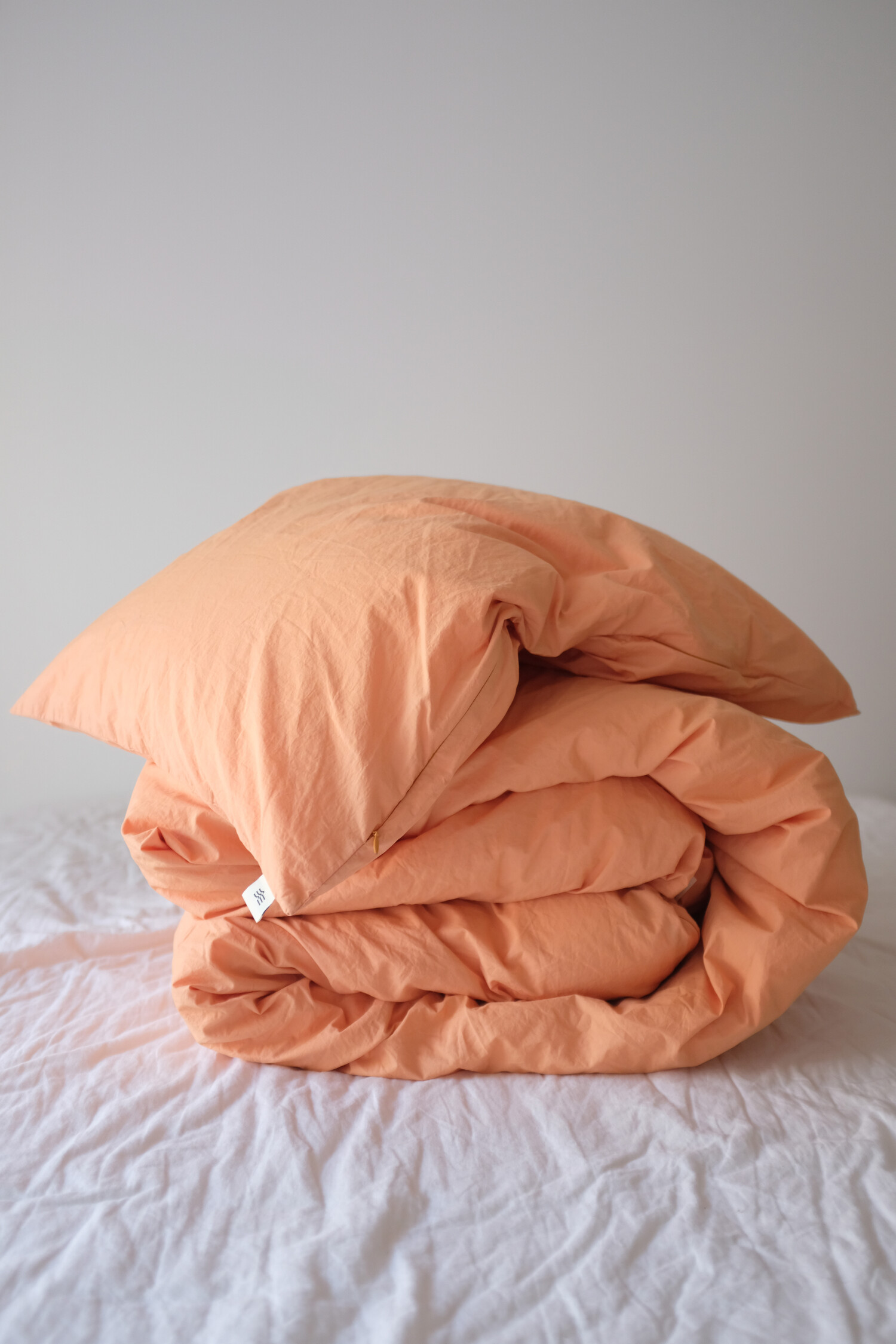 Salmon cotton bedding