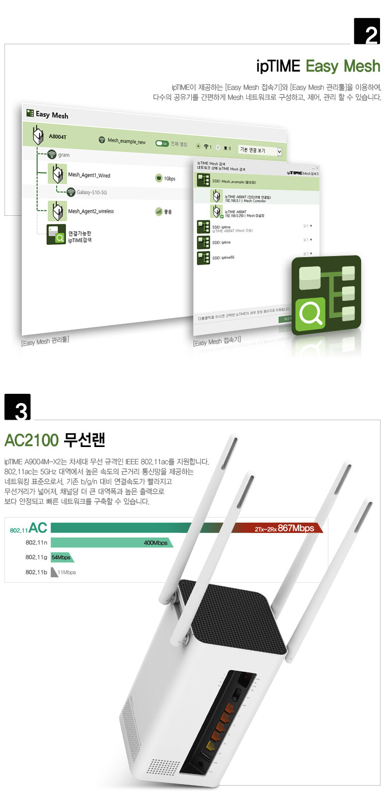 ipTIME A9004M-X2 기가비트 유무선공유기