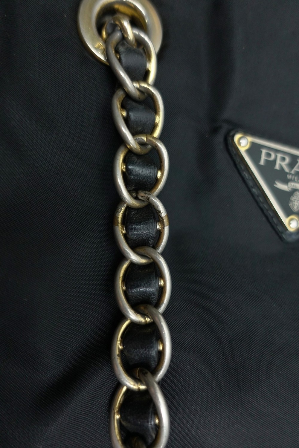 Vintage PRADA Chain Strap Nylon Tote bag
