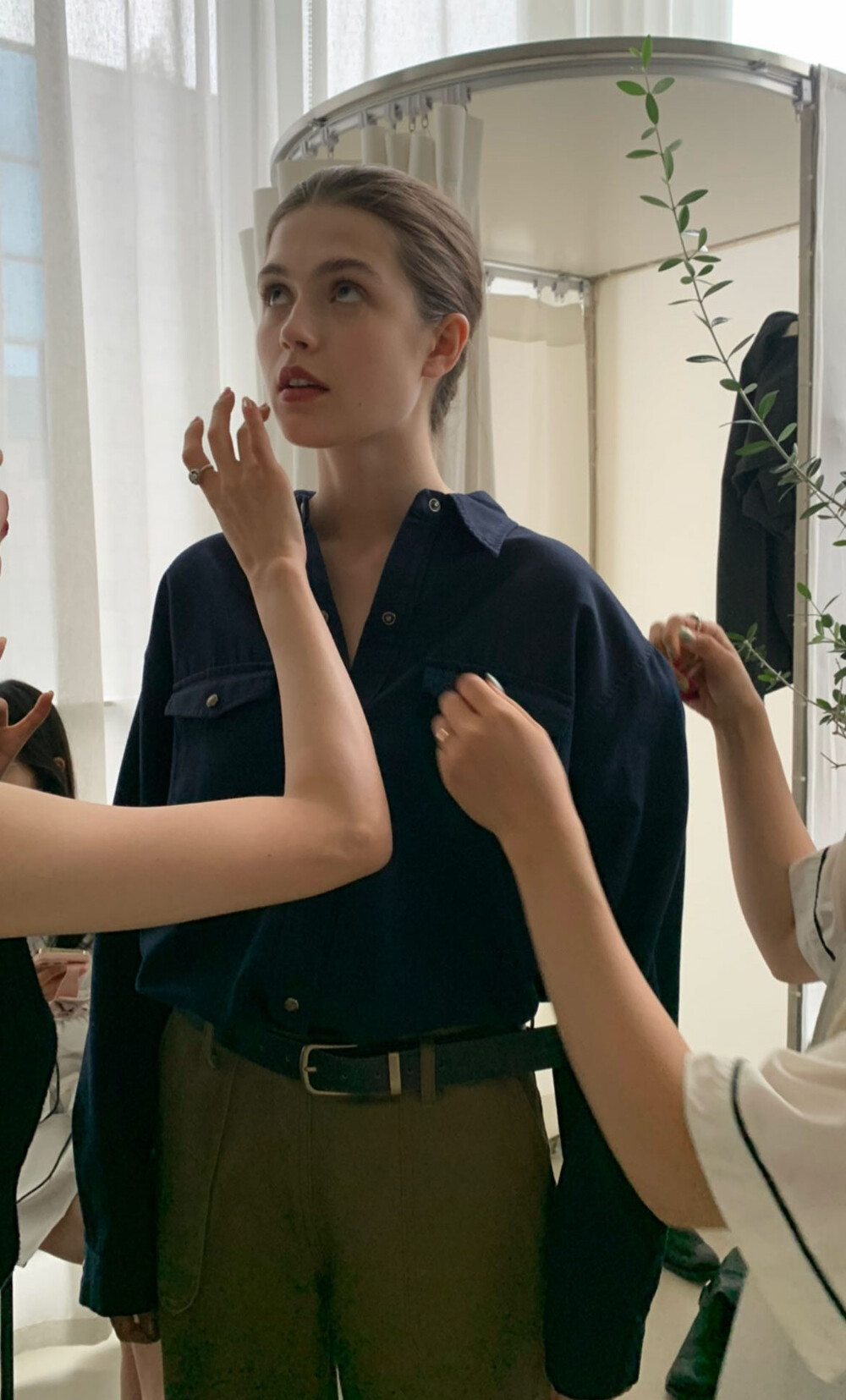 AUTUMN SOLID SHIRKET, MIDNIGHT NAVY (2C)