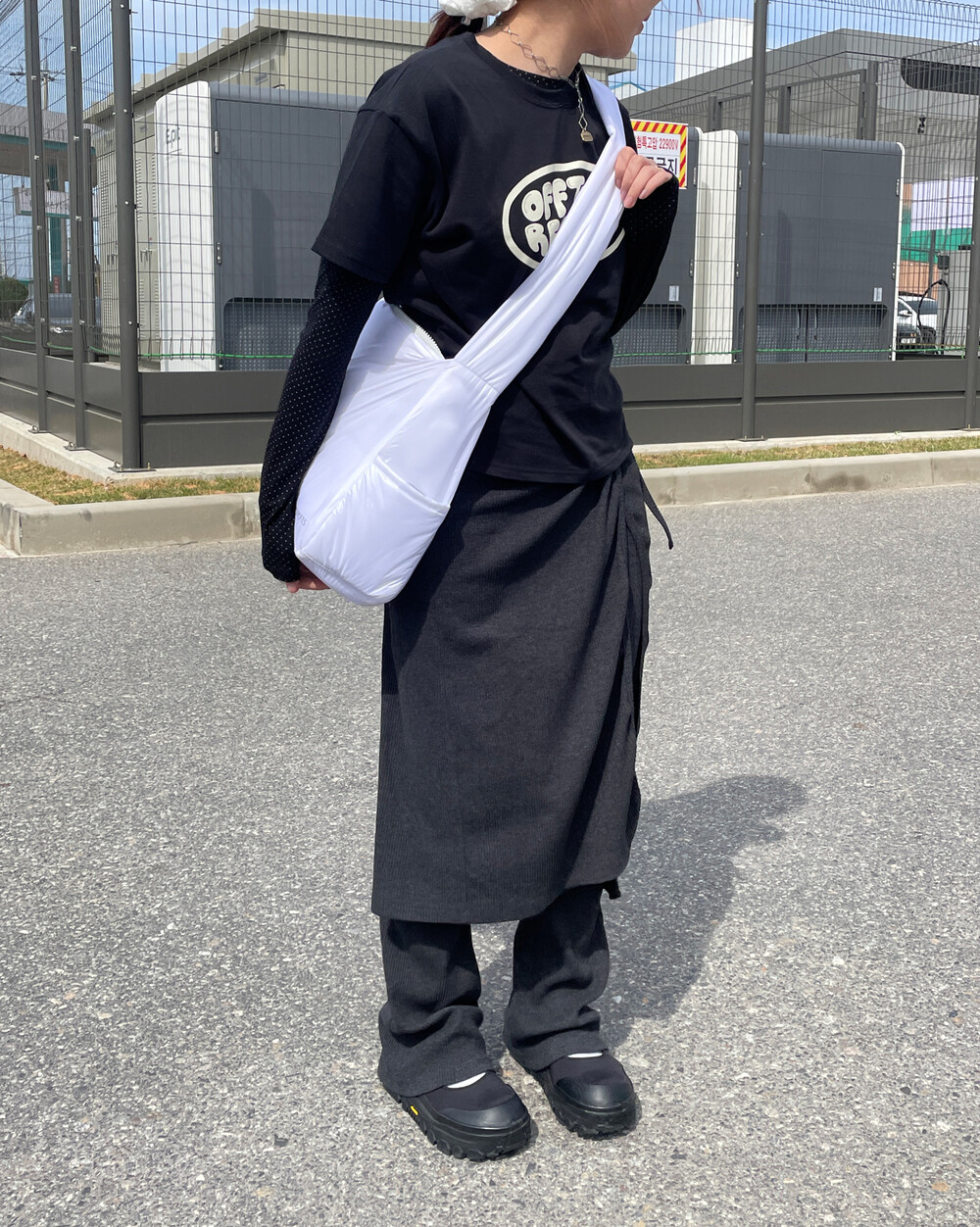 BALLET WRAP SKIRT+PANTS SET, CHARCOAL (2C)