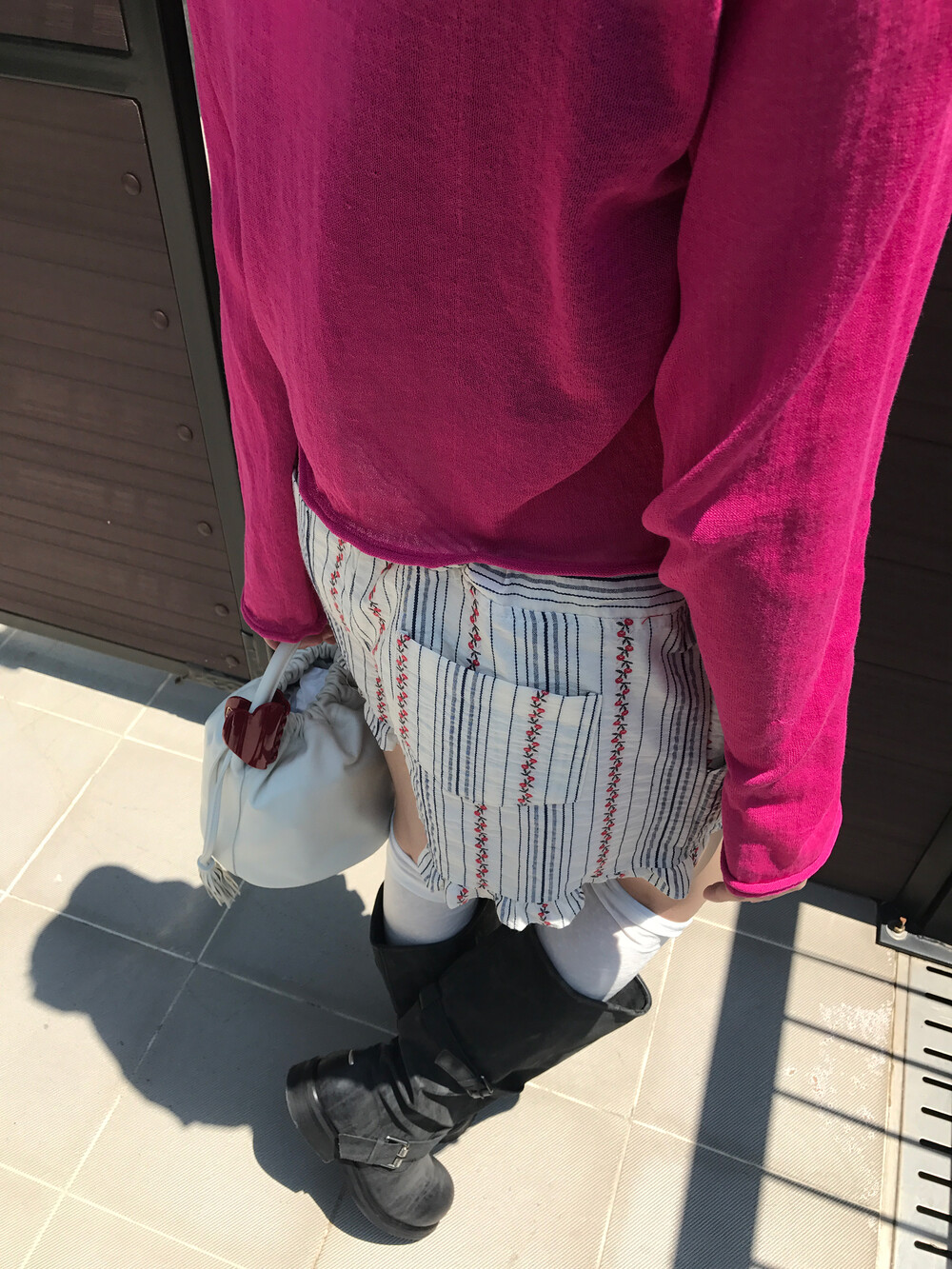 Wrinkle Hot Summer Cardigan, Magenta Pink (2c)