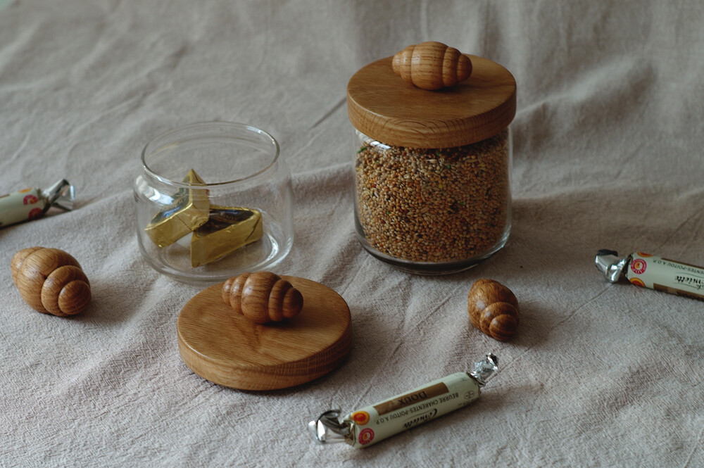 croissant glass jar