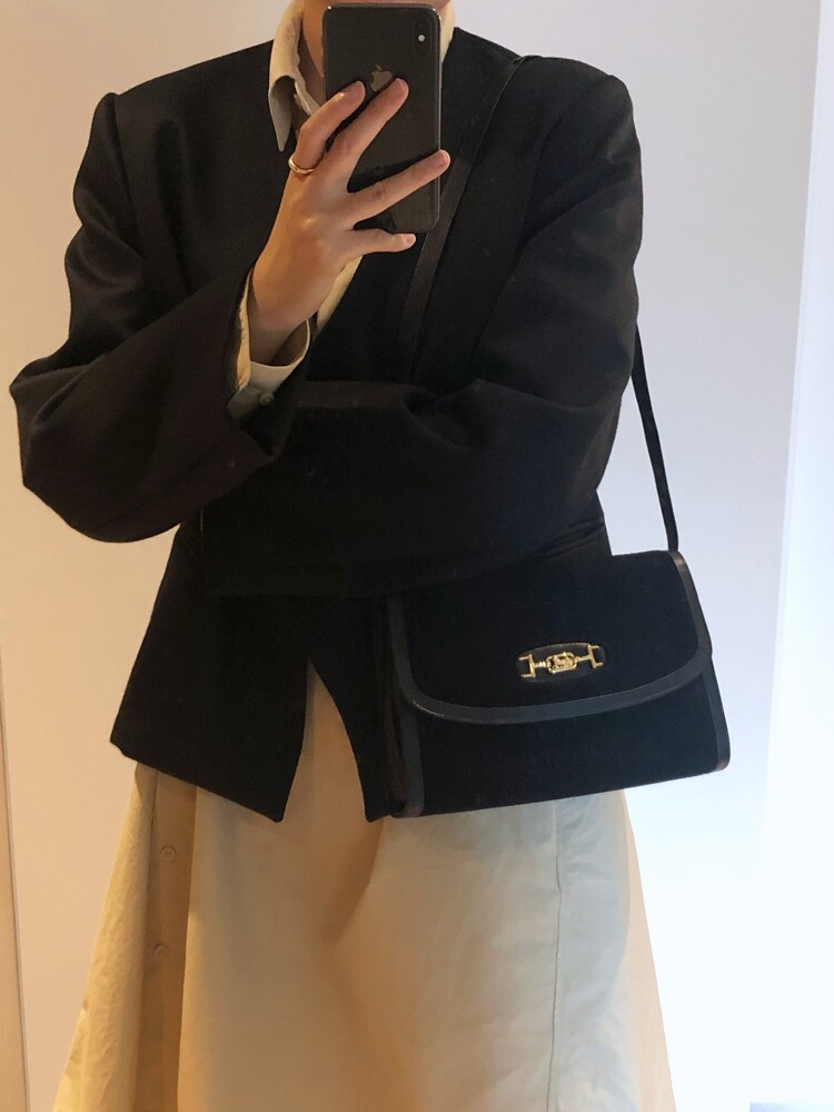 CELINE Horse Carriage Suede 2Way Bag