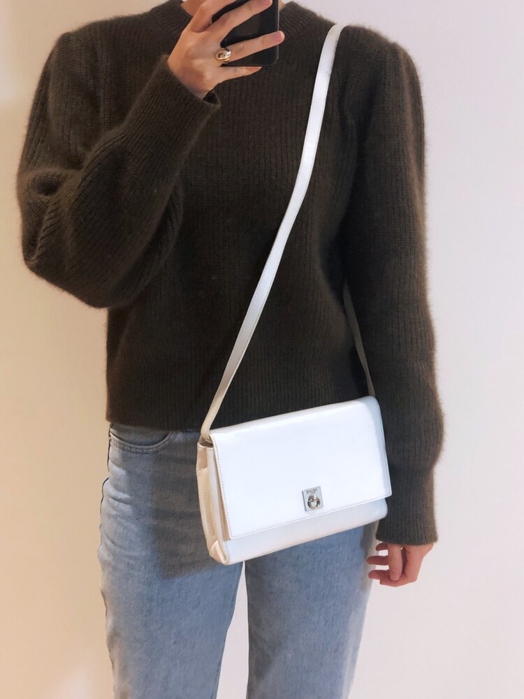 CELINE Square Logo Leather 2Way Bag