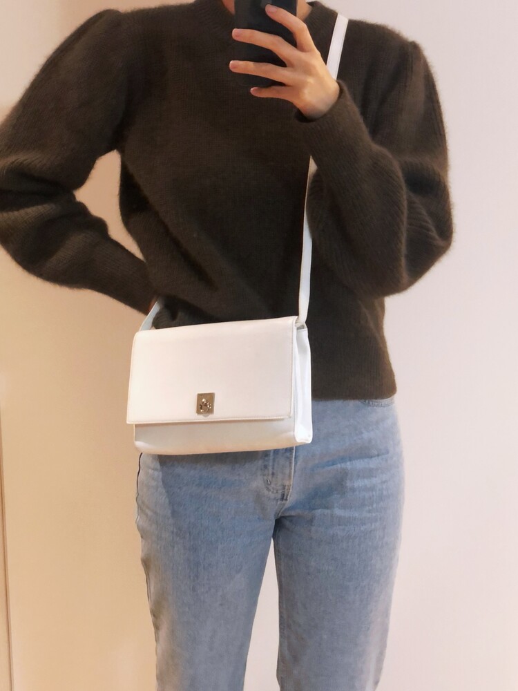 CELINE Square Logo Leather 2Way Bag