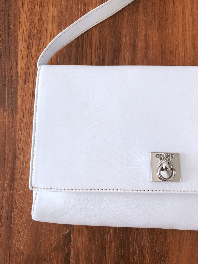 CELINE Square Logo Leather 2Way Bag