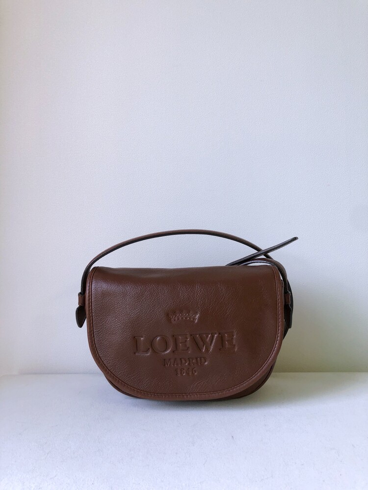 LOEWE Logo Leather Shoulder Bag