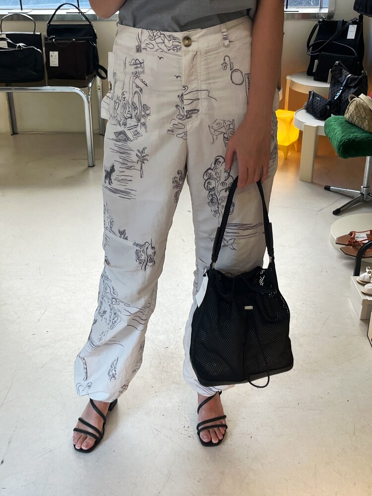 PRADA Net Bucket Shoulder Bag