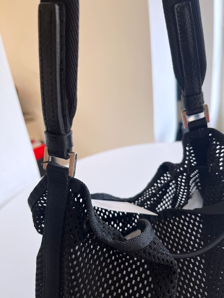 PRADA Net Bucket Shoulder Bag