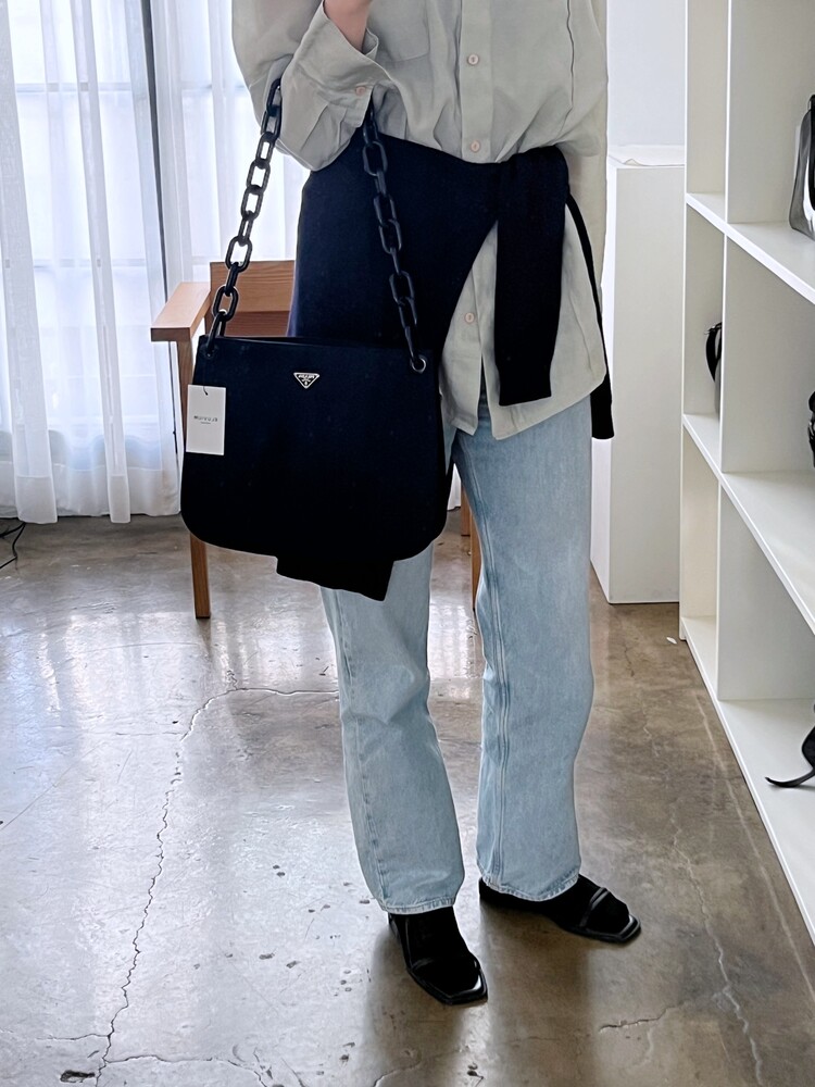 PRADA Tricot Plastic Chain Shoulder Bag