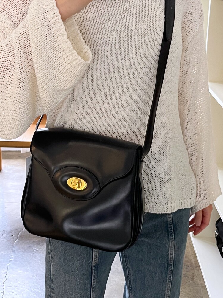 CELINE Mini Triomphe Leather Shoulder Bag