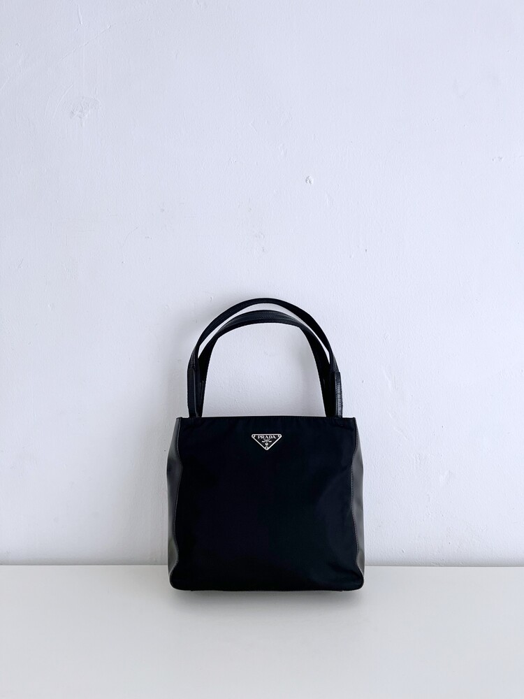 PRADA Pocono Leather Square Bag