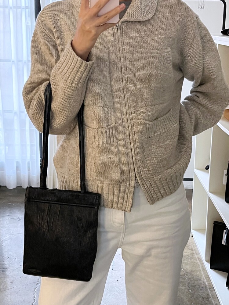 BOTTEGA VENETA Enamel Crease Leather Clasp Bag