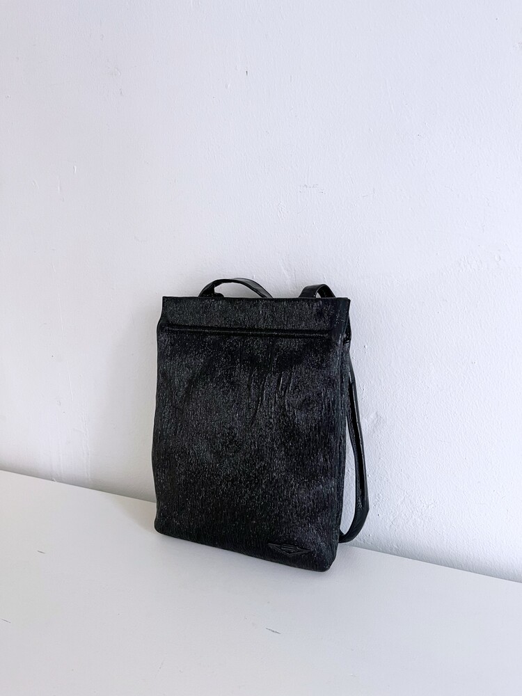 BOTTEGA VENETA Enamel Crease Leather Clasp Bag