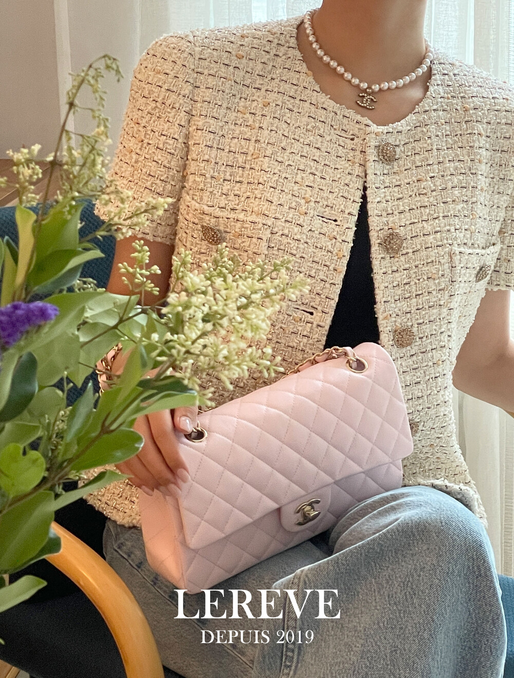 [Limited] La crème LINTON Tweeds Jacket (Fabric by England)