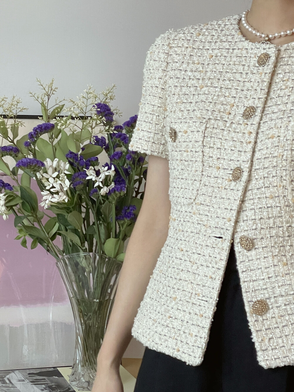 [Limited] La crème LINTON Tweeds Jacket (Fabric by England)