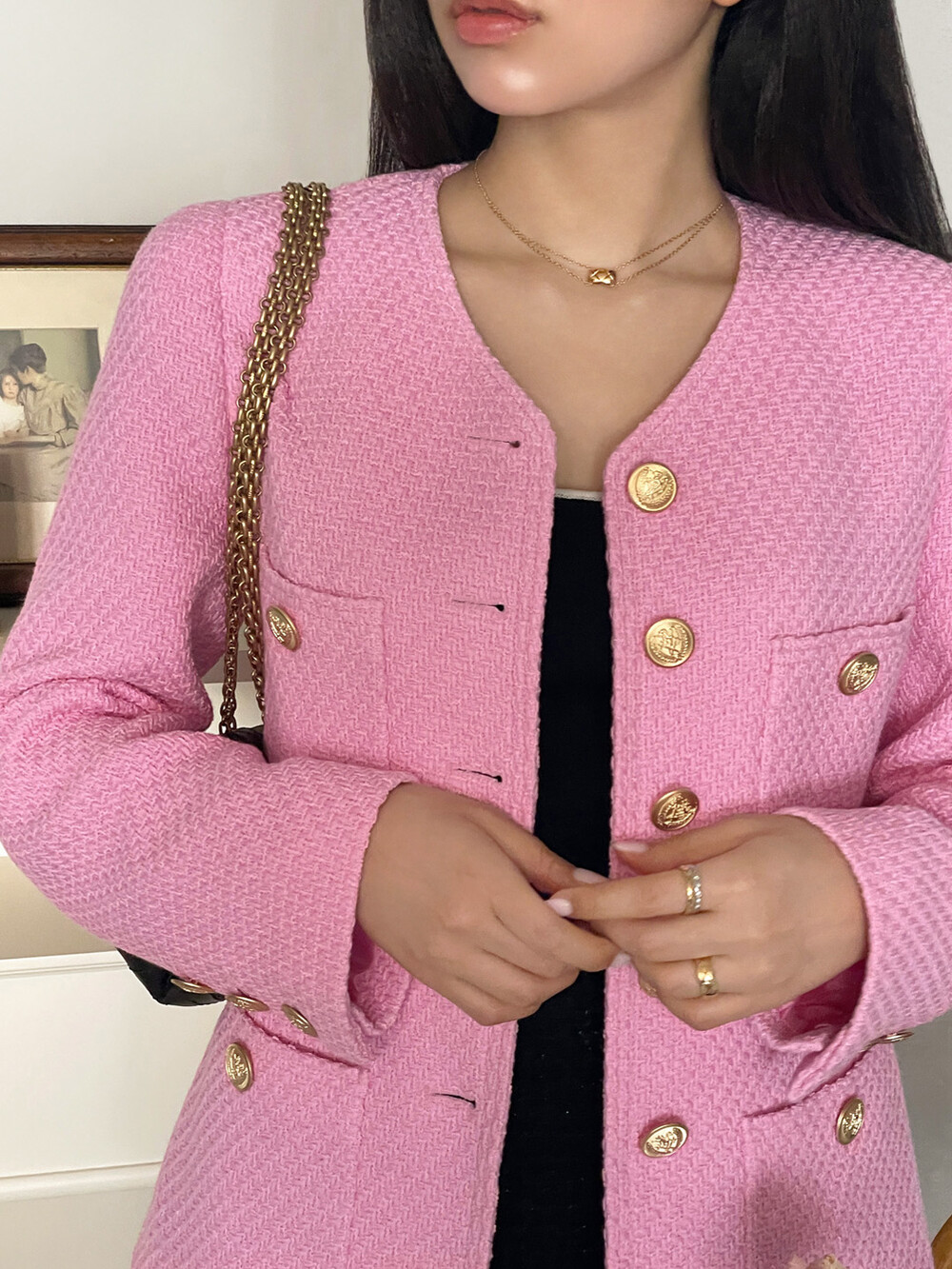 [Limited] La amante LINTON Tweeds Jacket (Fabric by England)