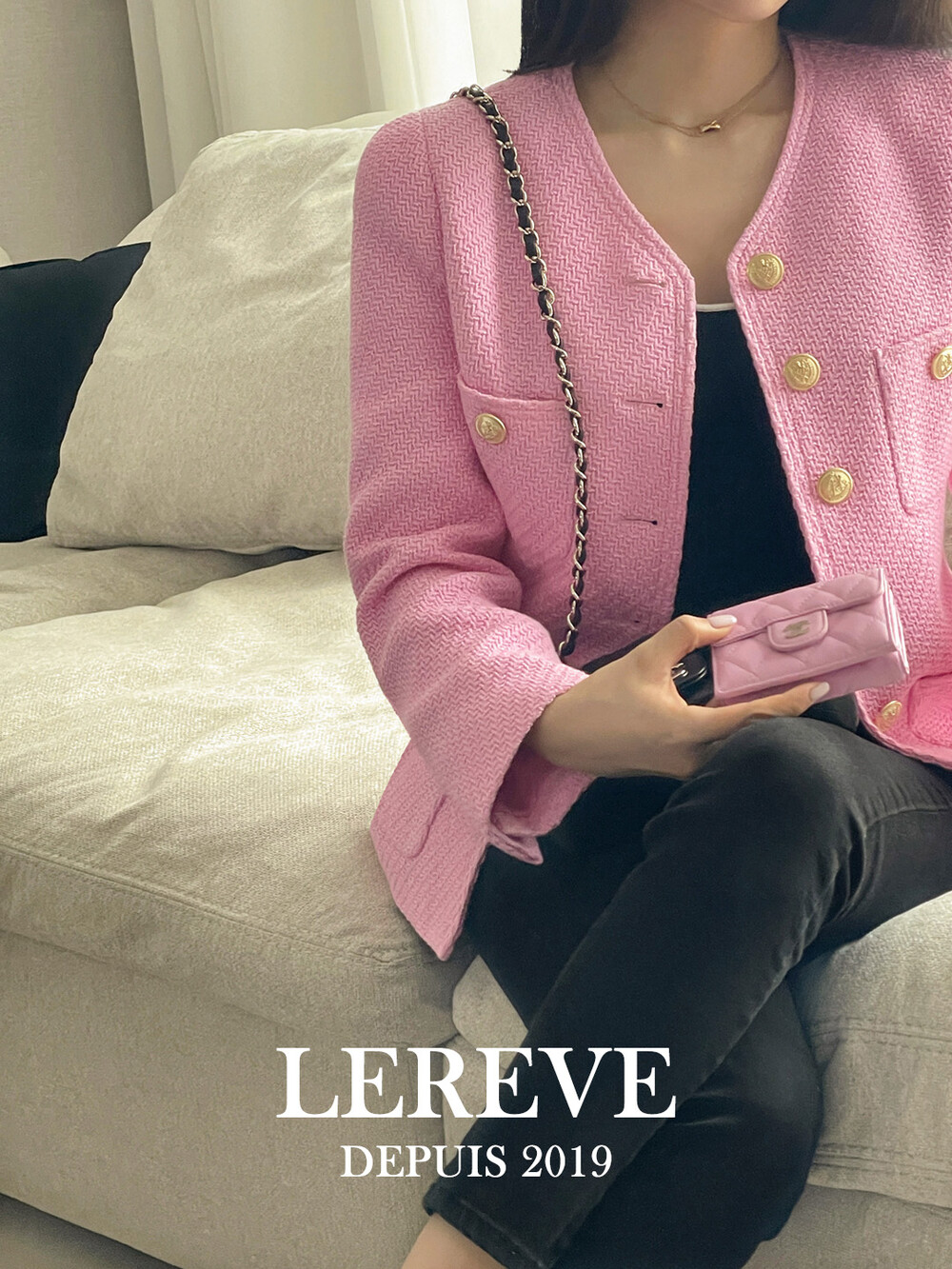 [Limited] La amante LINTON Tweeds Jacket (Fabric by England)