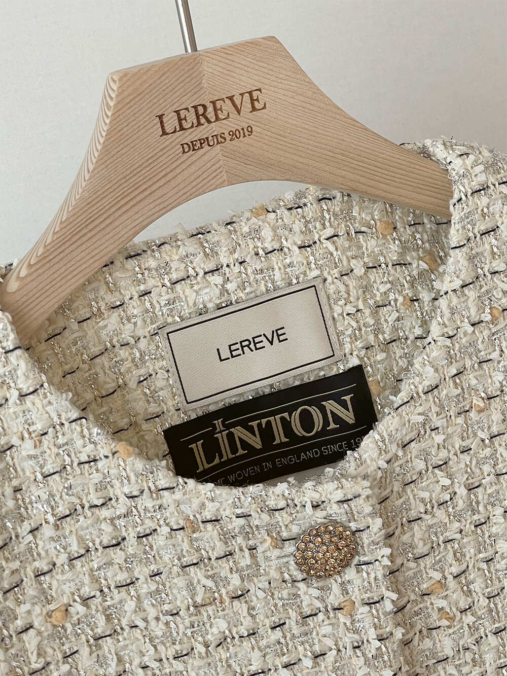 [Limited] La crème LINTON Tweeds Jacket (Fabric by England)