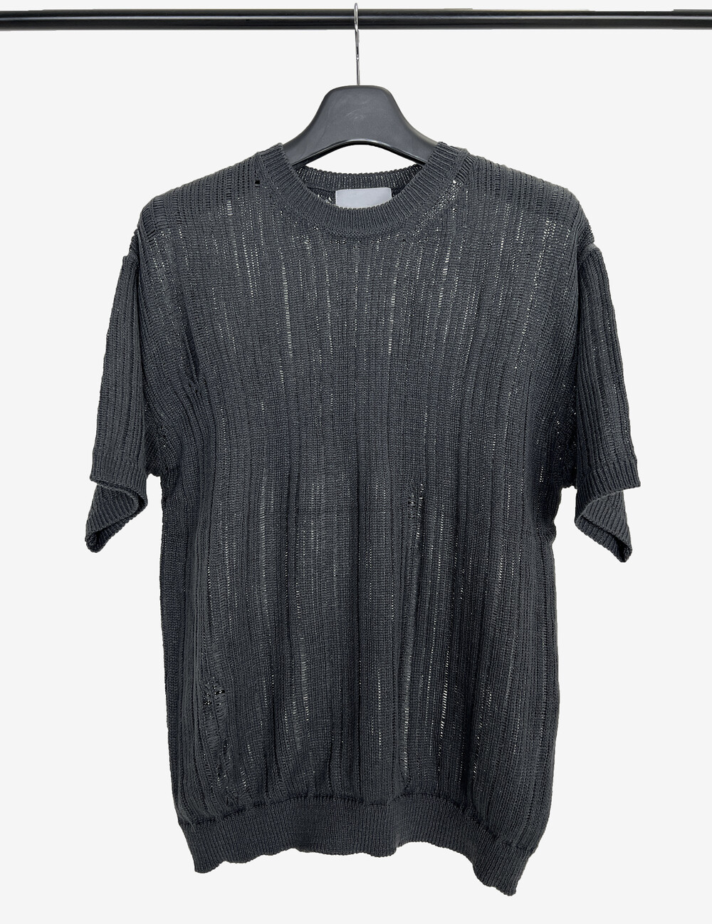 Damaged knit short sleeve