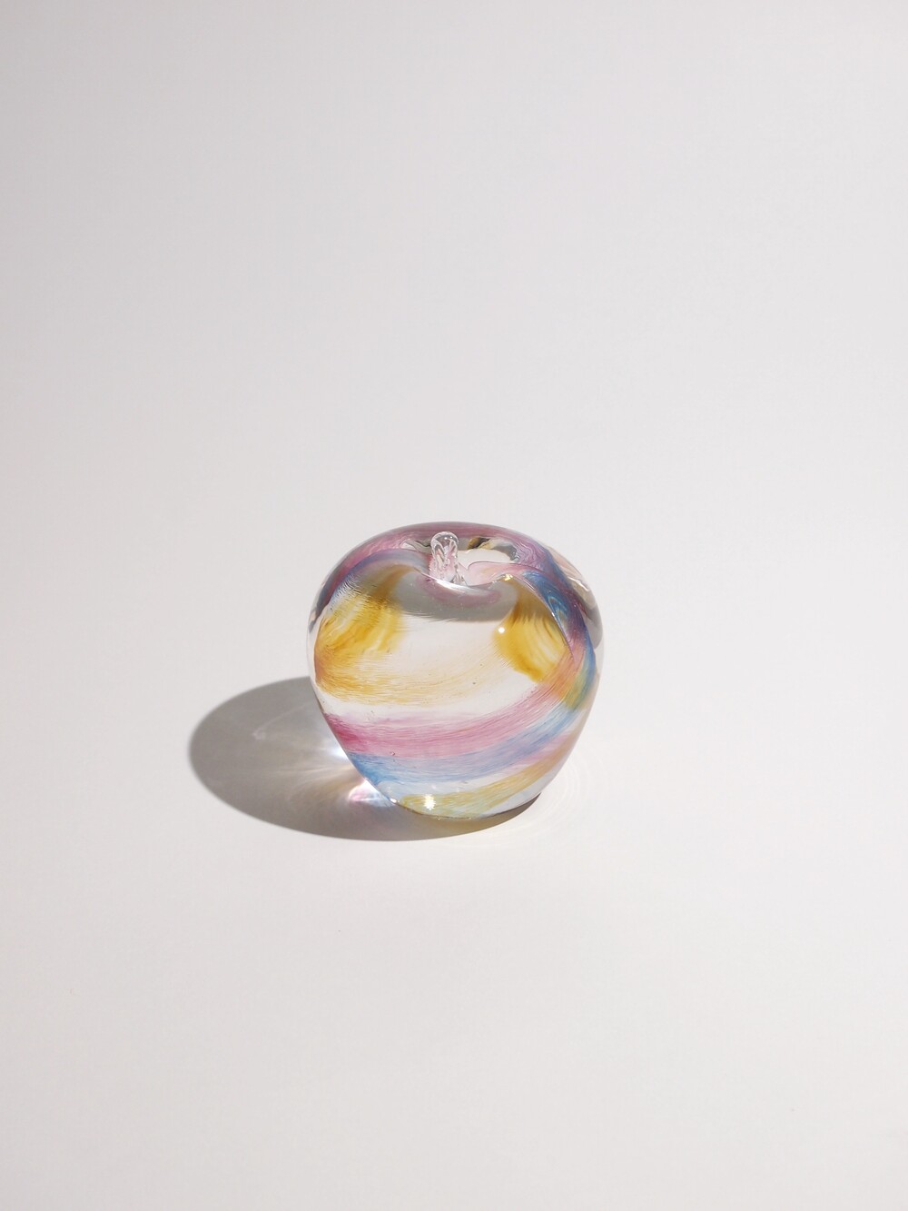 90s Vintage Selkirk Glass Apple Paperweight