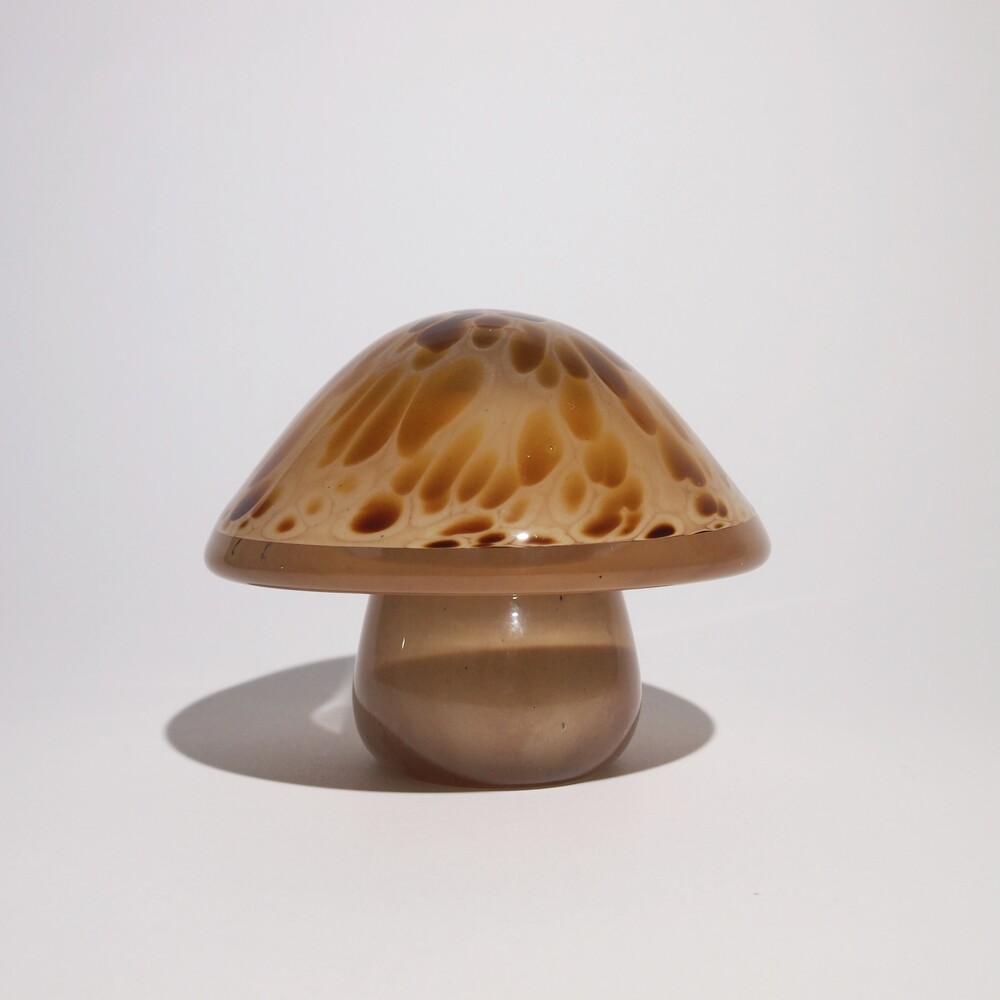 80s Vintage Wedgwood Glass Mushroom Paperweight