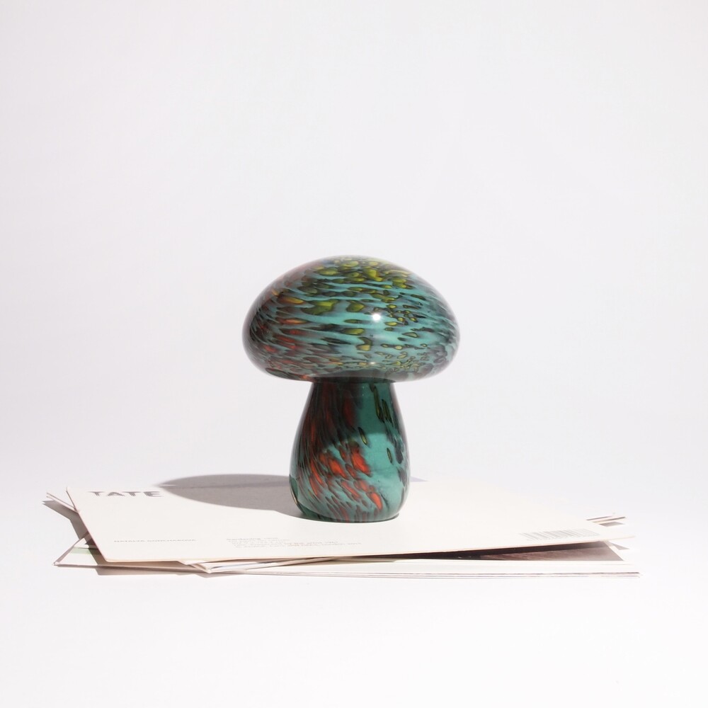 Vintage Mdina Glass Mushroom Paperweight