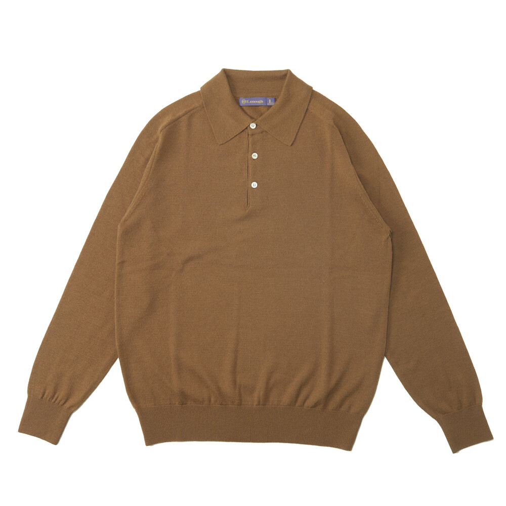 Raglan Collar Knit - Roasted Almond (Merino wool 100%)