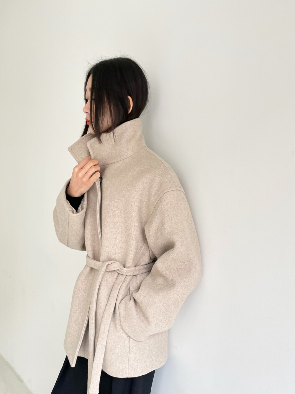 HIGH-NECK ROBE CT (2COLOR)