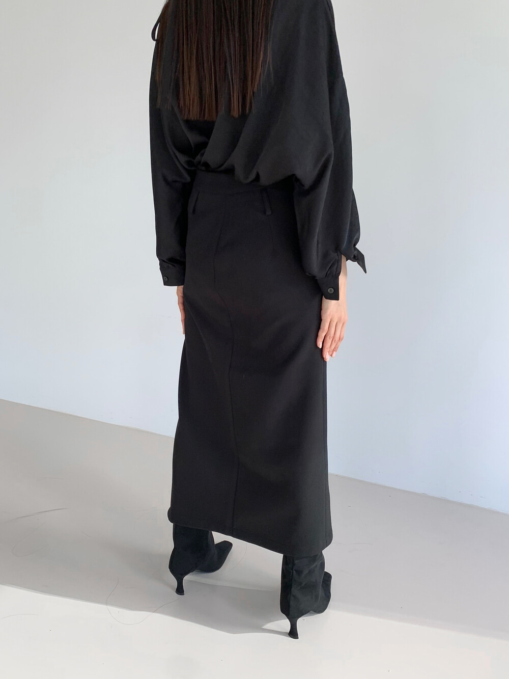 SOLID SLIT SKIRT (2COLOR)