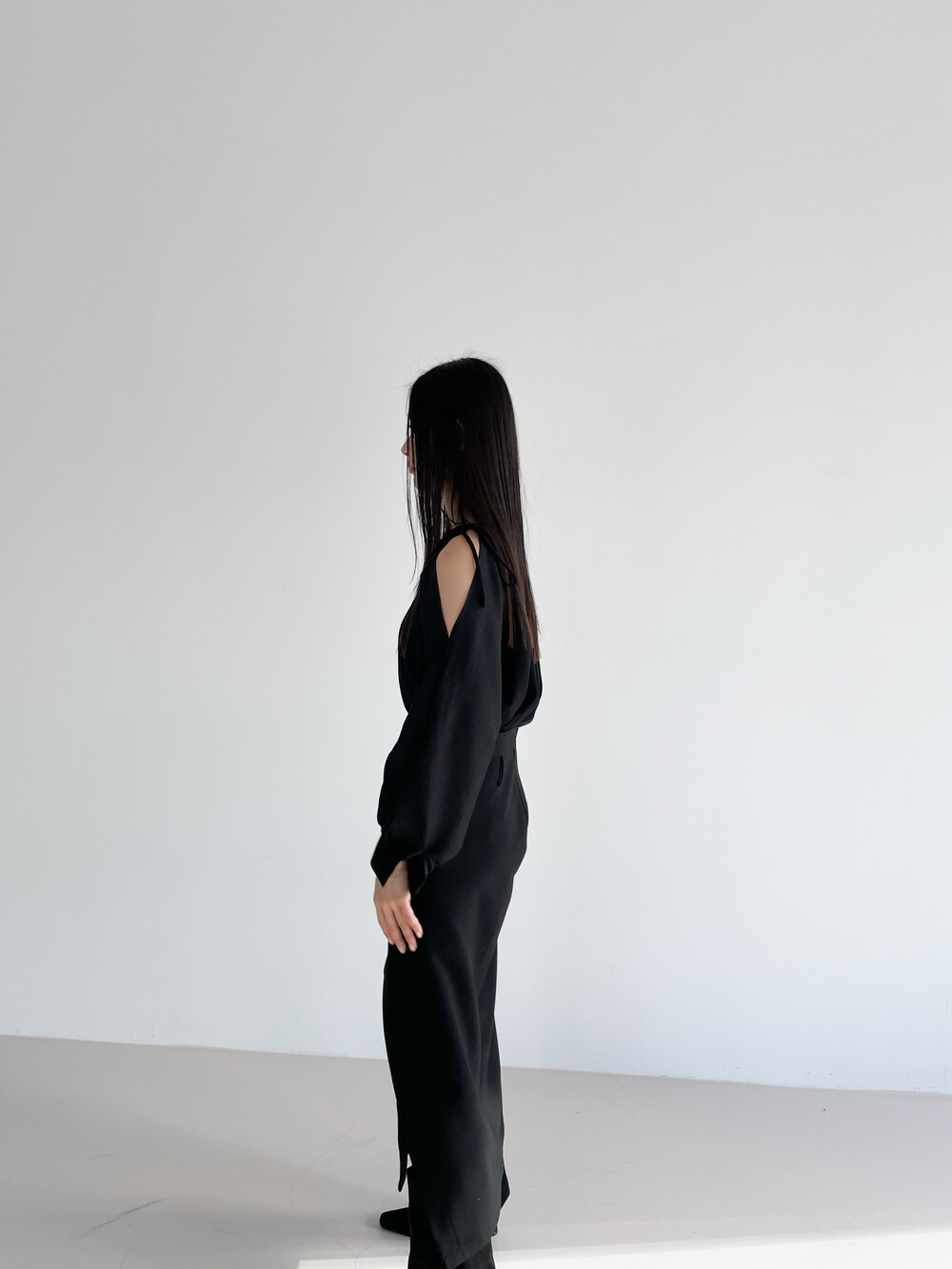 SOLID SLIT SKIRT (2COLOR)