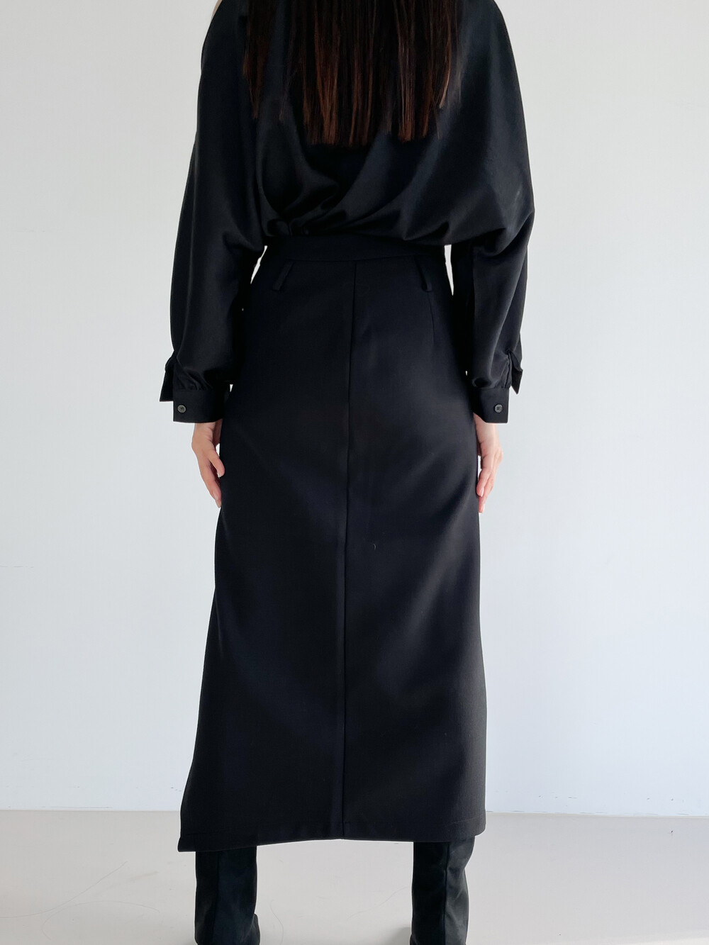 SOLID SLIT SKIRT (2COLOR)