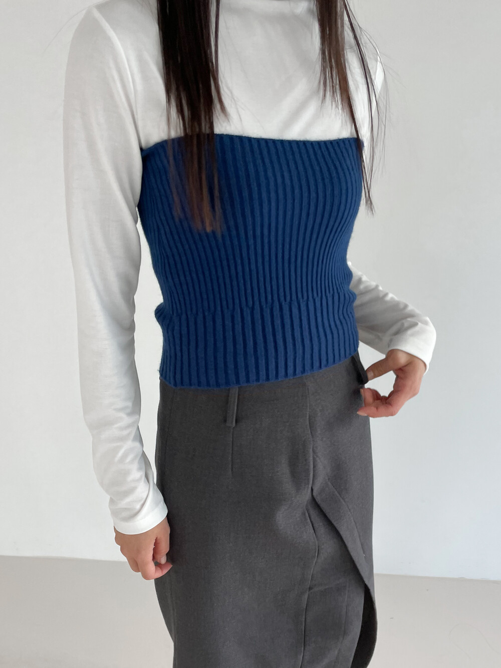 SOLID SLIT SKIRT (2COLOR)