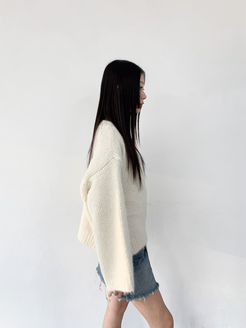 ALPAKA V-NECK KNIT (3COLOR)