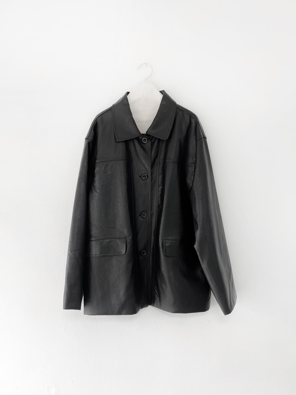 CK HALF LEATHER JACKET (2COLOR)