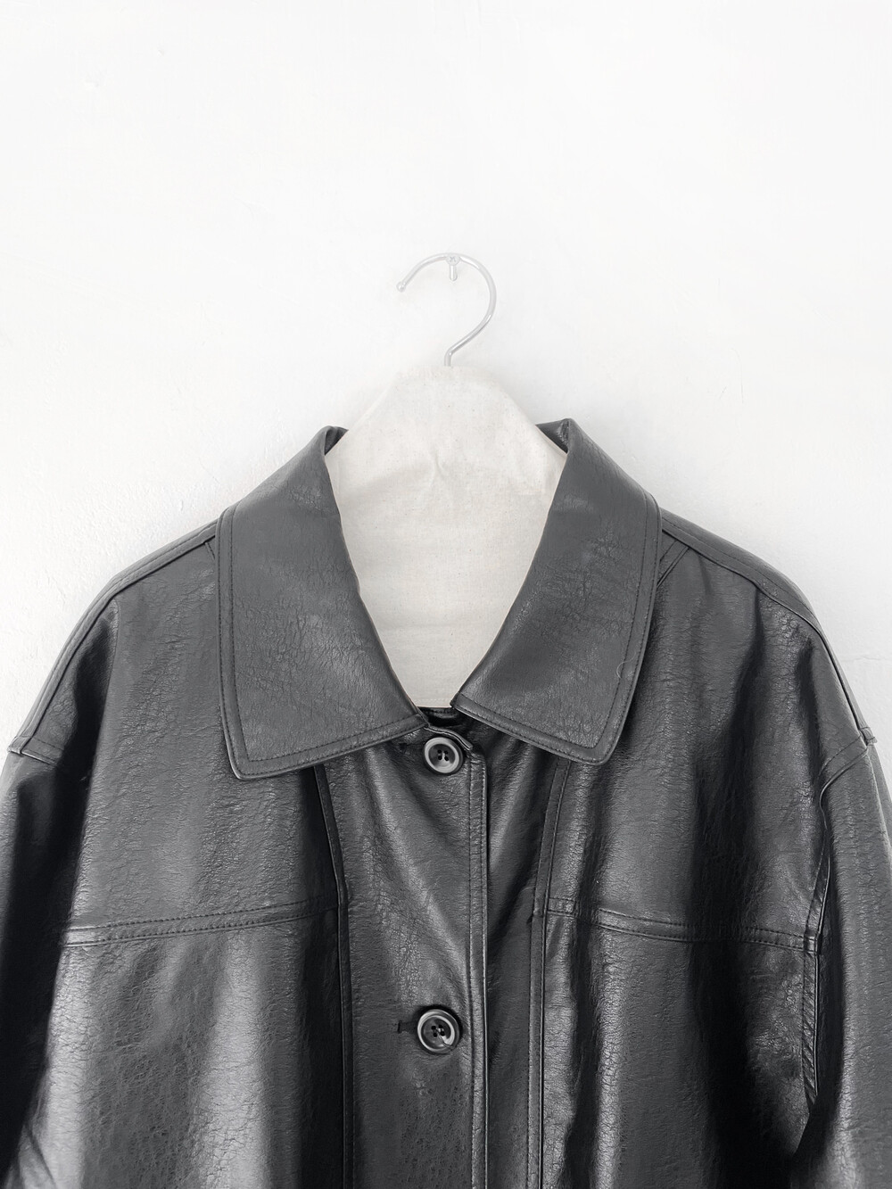 CK HALF LEATHER JACKET (2COLOR)