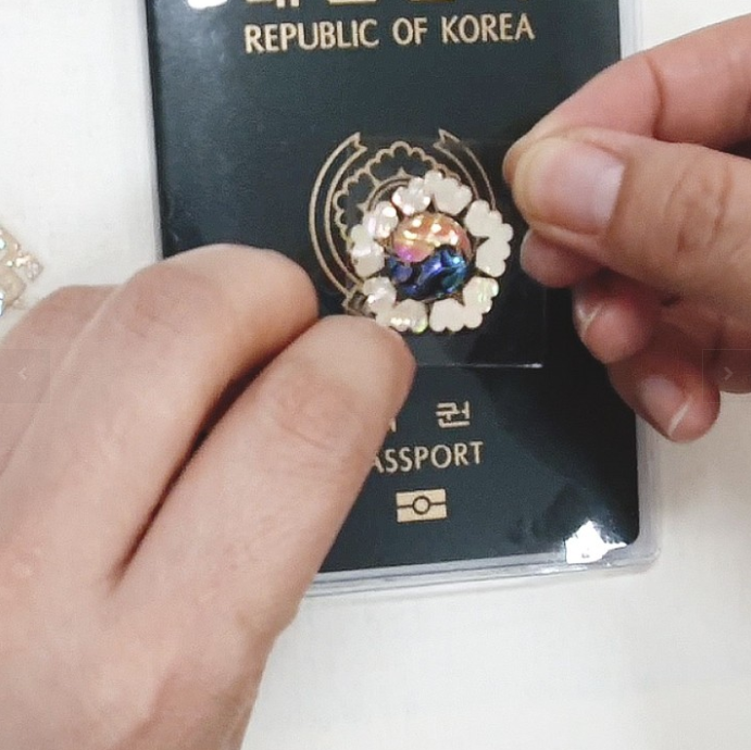 무궁화 여권 자개스티커 투명 여권케이스