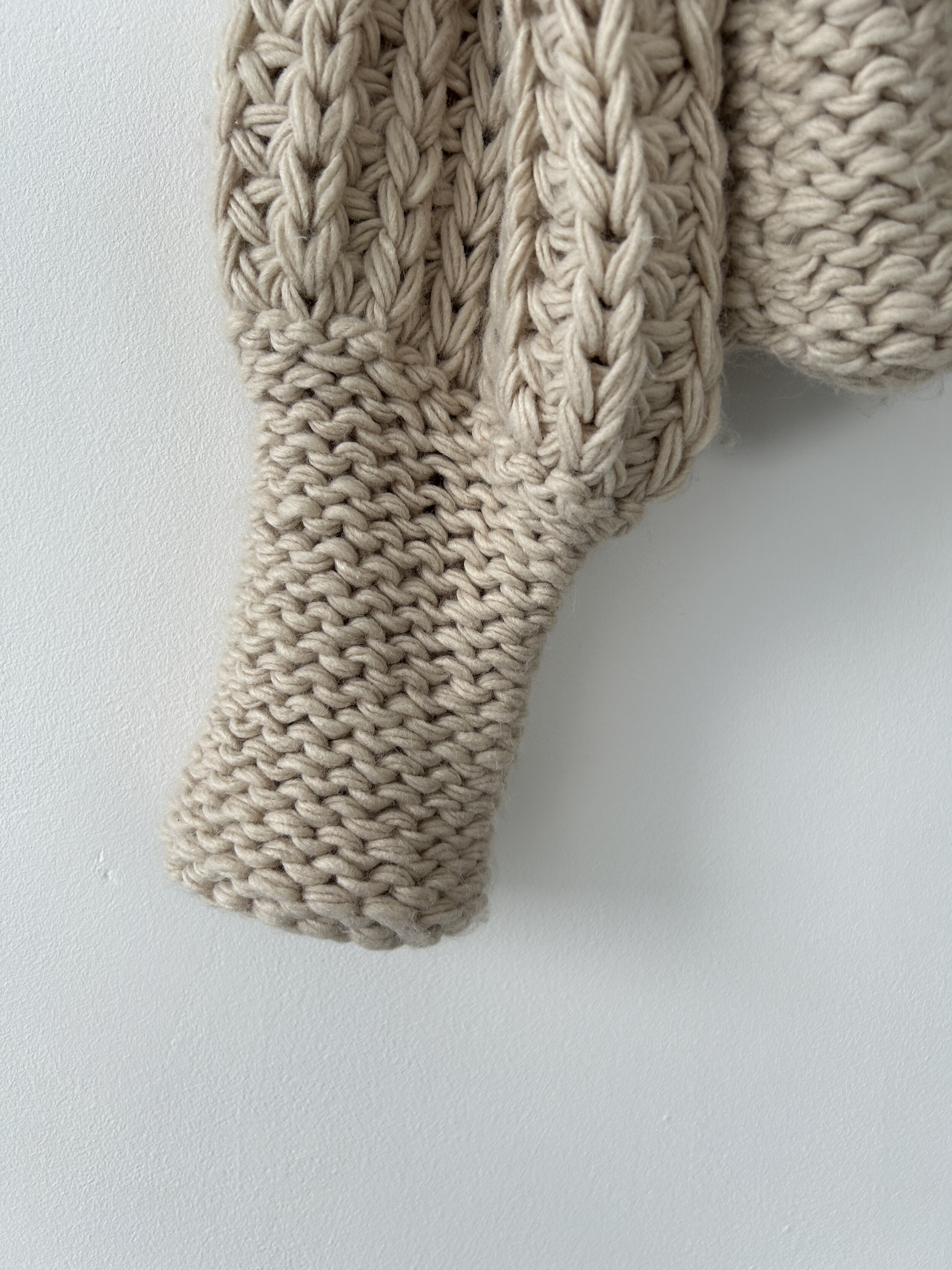 (Hand Made) 퍼프 뜨개 볼레로 가디건 CD (4col)