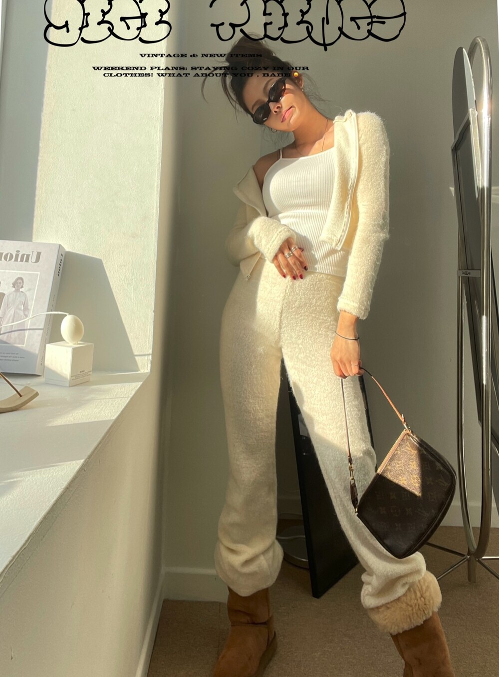 (새상품) fluffy lounge set