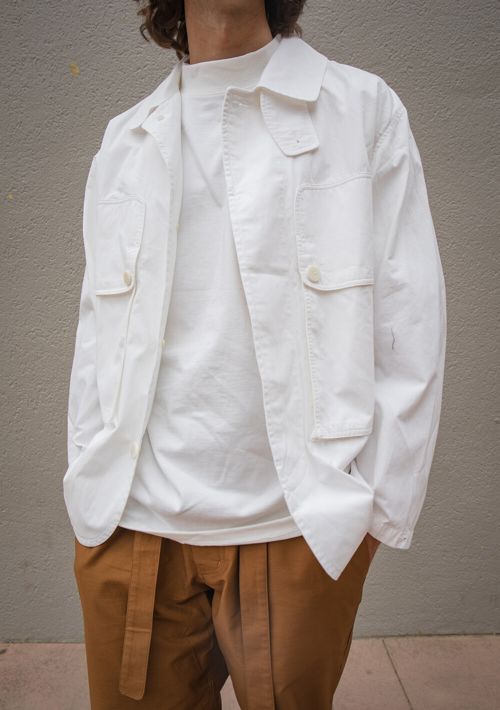 COTTON LINEN NEW BIG POCKET JACKET_WHITE