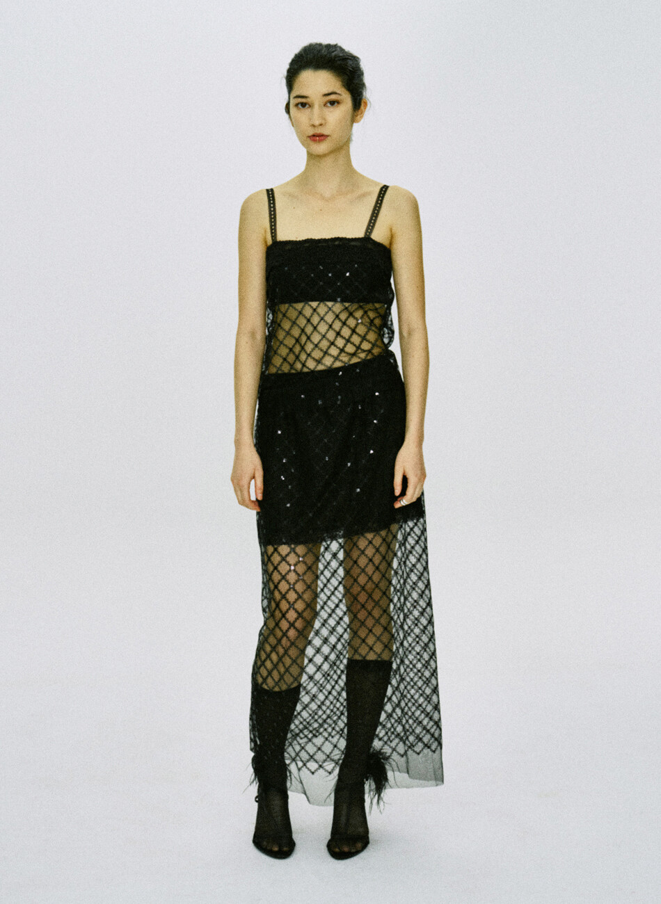 spangle see through top