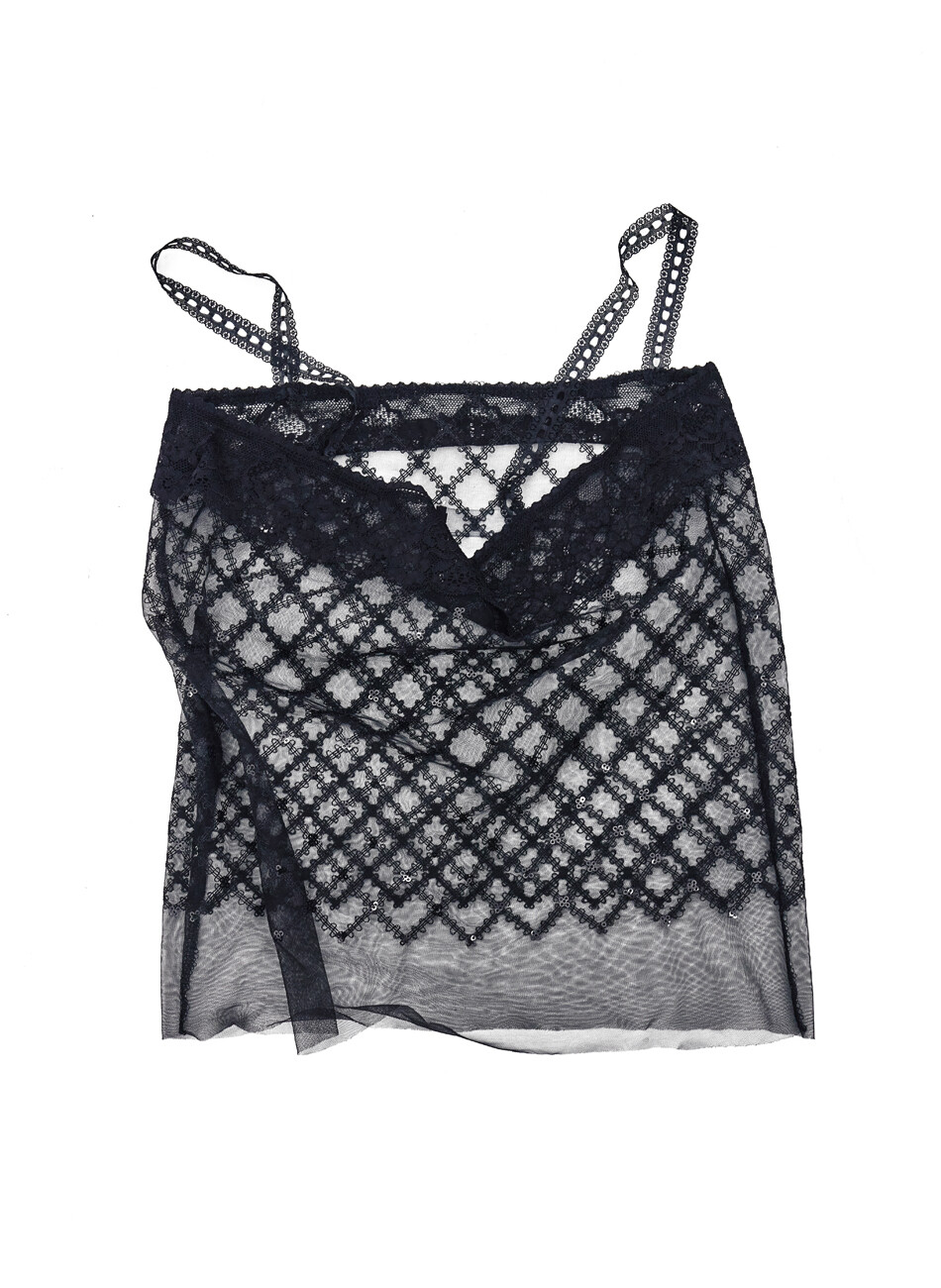 spangle see through top