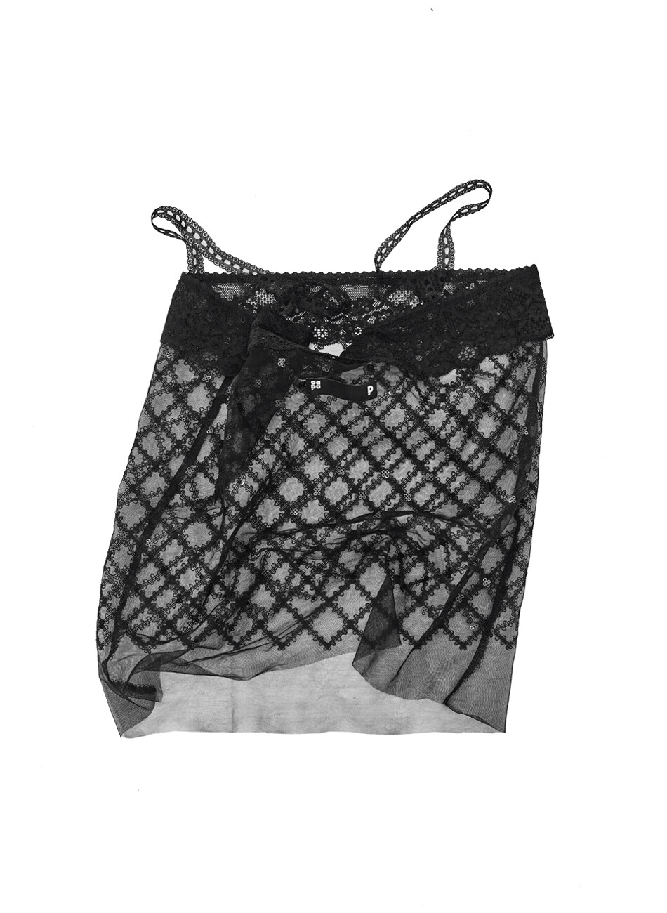 spangle see through top